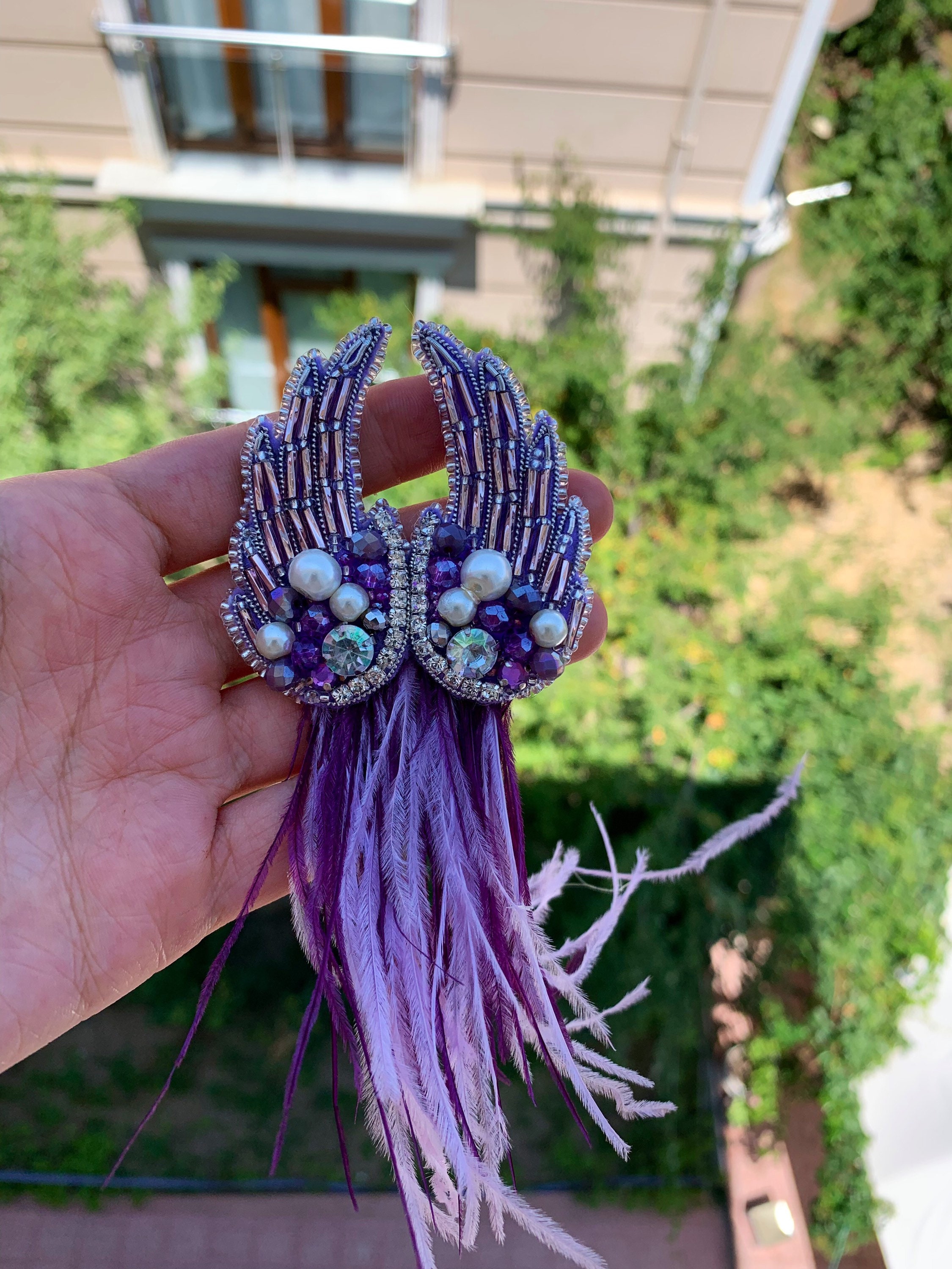 Handmade Angel Wing Embroidered Angel Wing Pin Cristmas Gif - Etsy