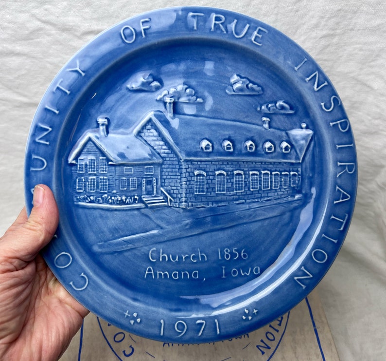 Vintage Greentree Pottery First Edition Amana Colonies Heritage Plate ...