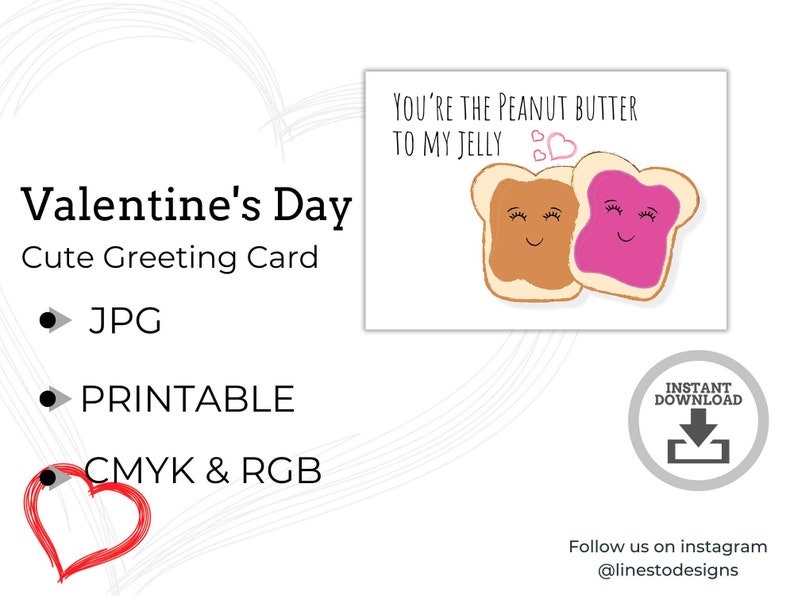 LGBTQ Valentine's Day Card for Her & Her, Peanut Butter to My Jelly Gay ...