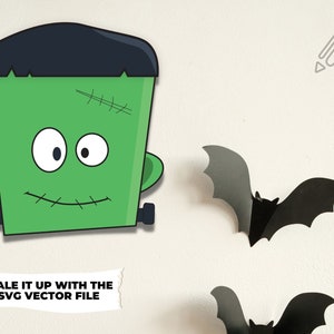 Halloween Frankenstein Clipart SVG Character, Digital Spooky Cute ...