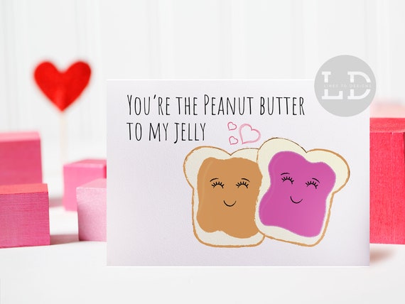 LGBTQ Valentine's Day Card for Her & Her Peanut Butter to | Etsy