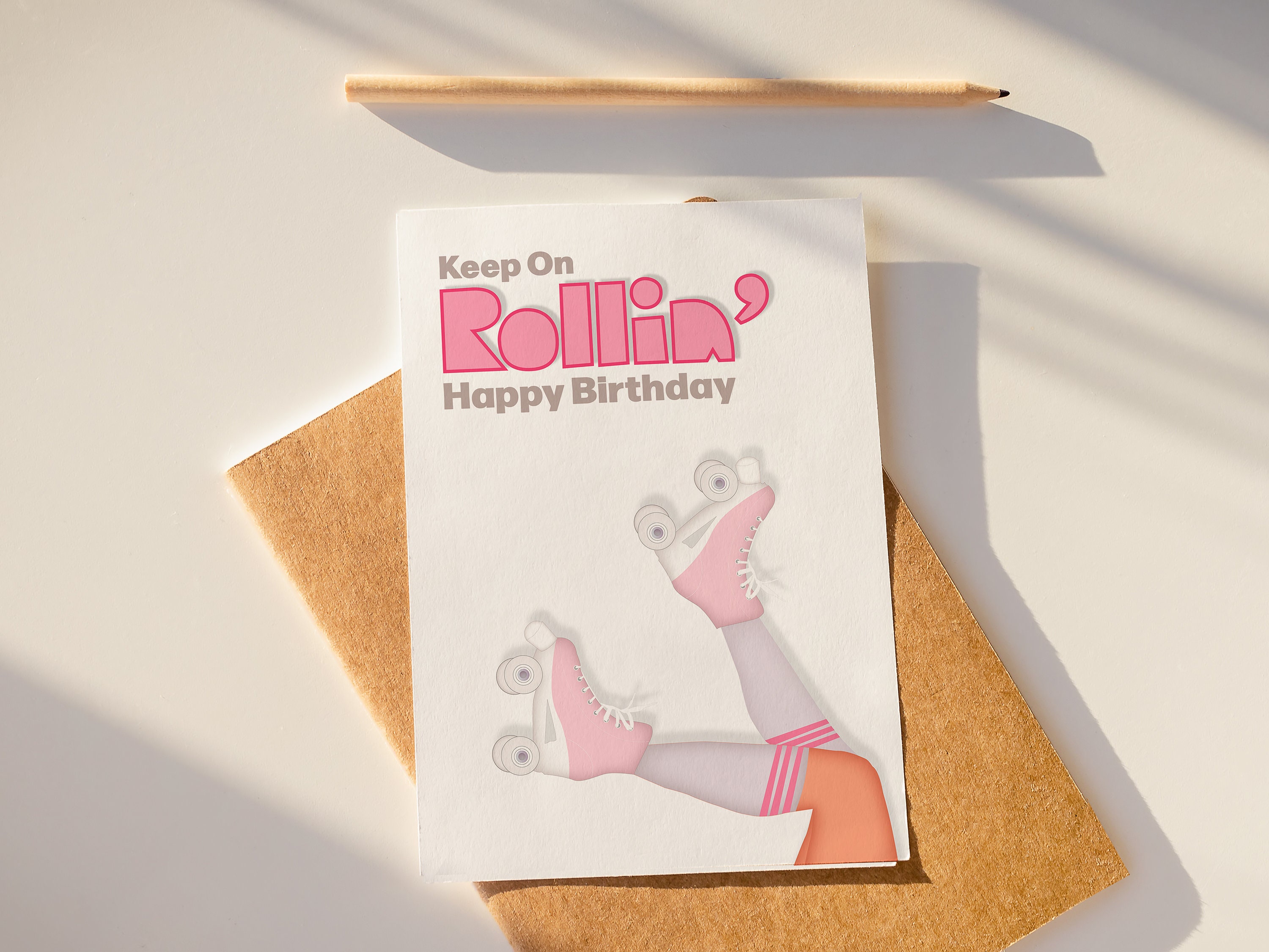 Printable Happy Birthday Card, Roller Skate Birthday Card Printable ...