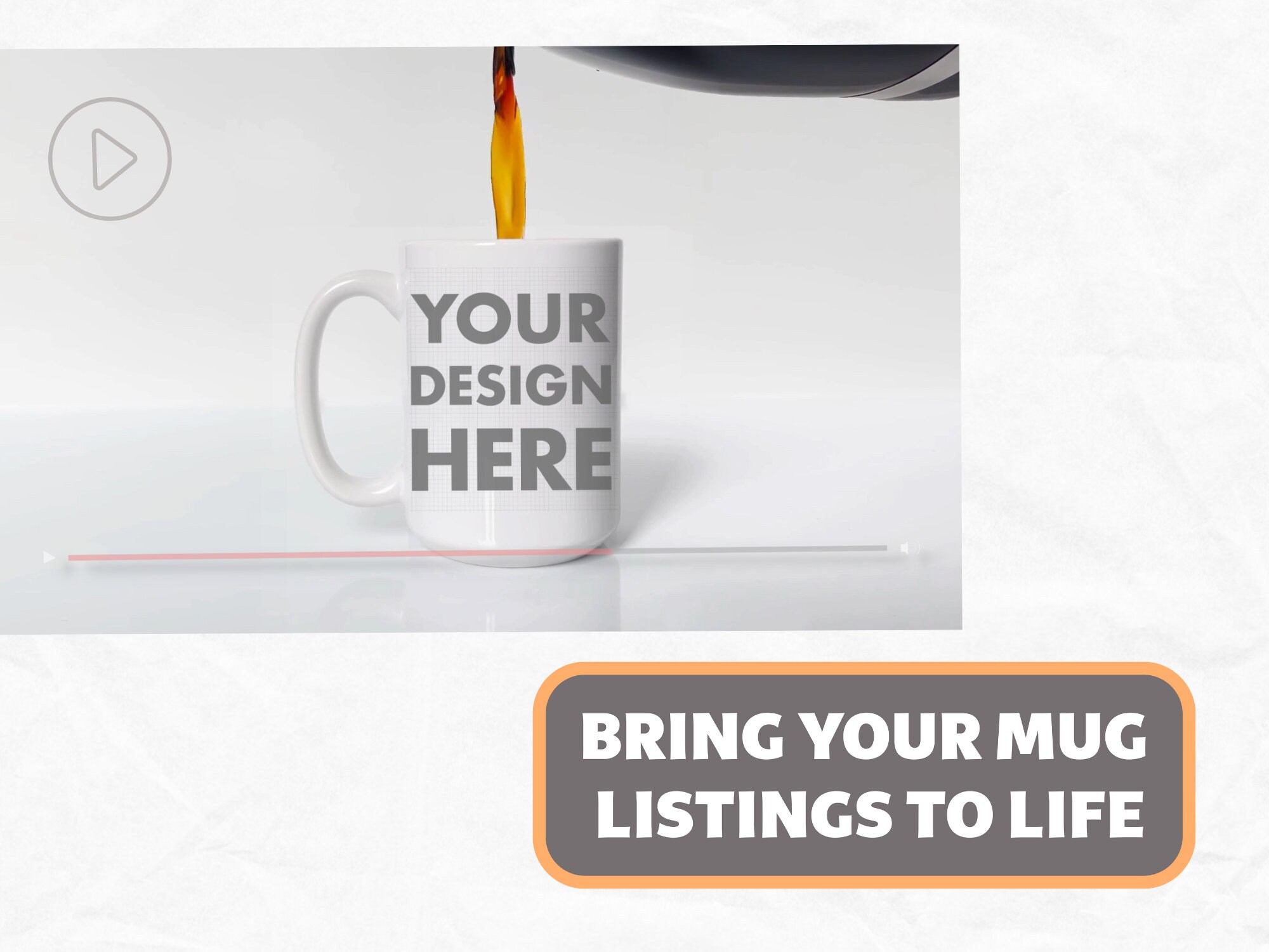 Mug Video Mockup Canva Template 15oz White Background, Easily Editable ...