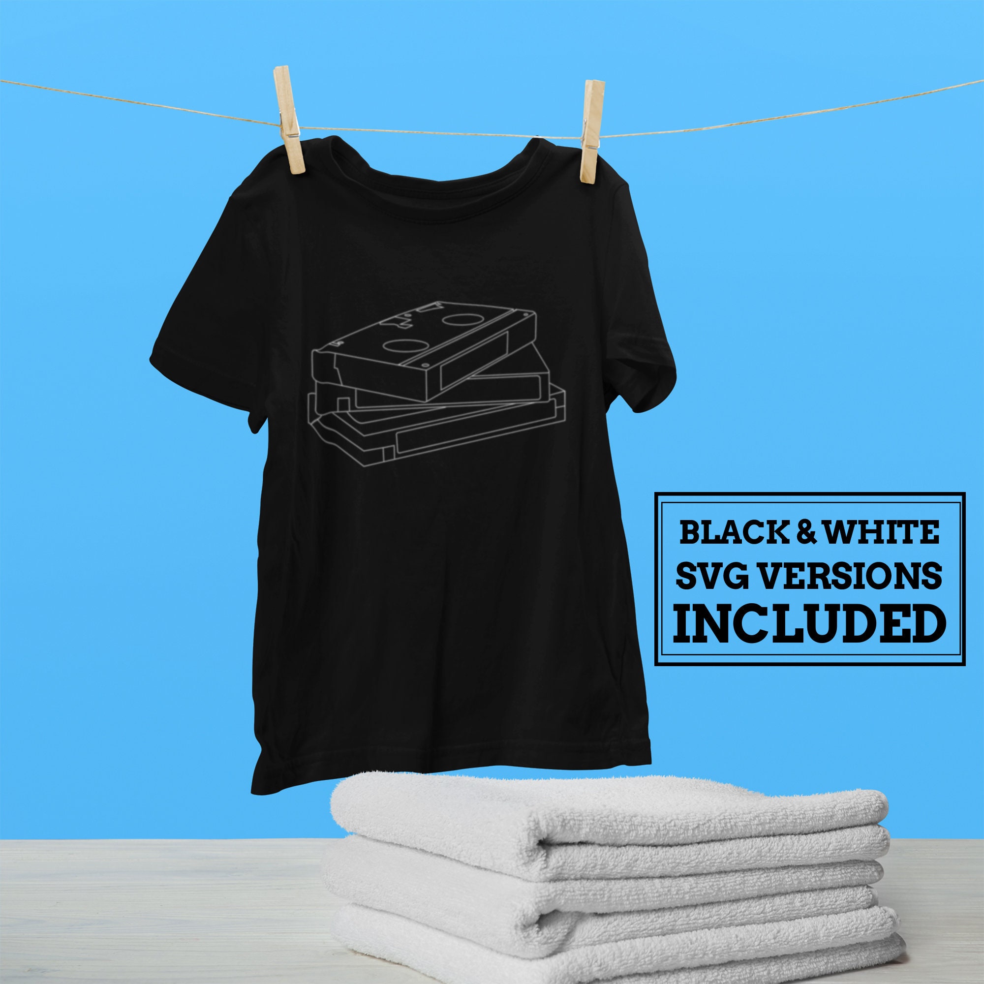 VHS Svg Files | Retro 80s, 90s Vintage Stack VHS Tapes | Svg 90s ...