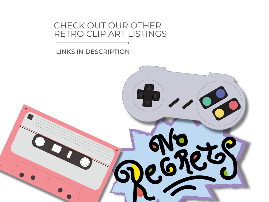 Cassette Tape SVG PNG Clipart Files Retro Vintage 80s & 90s - Etsy Canada
