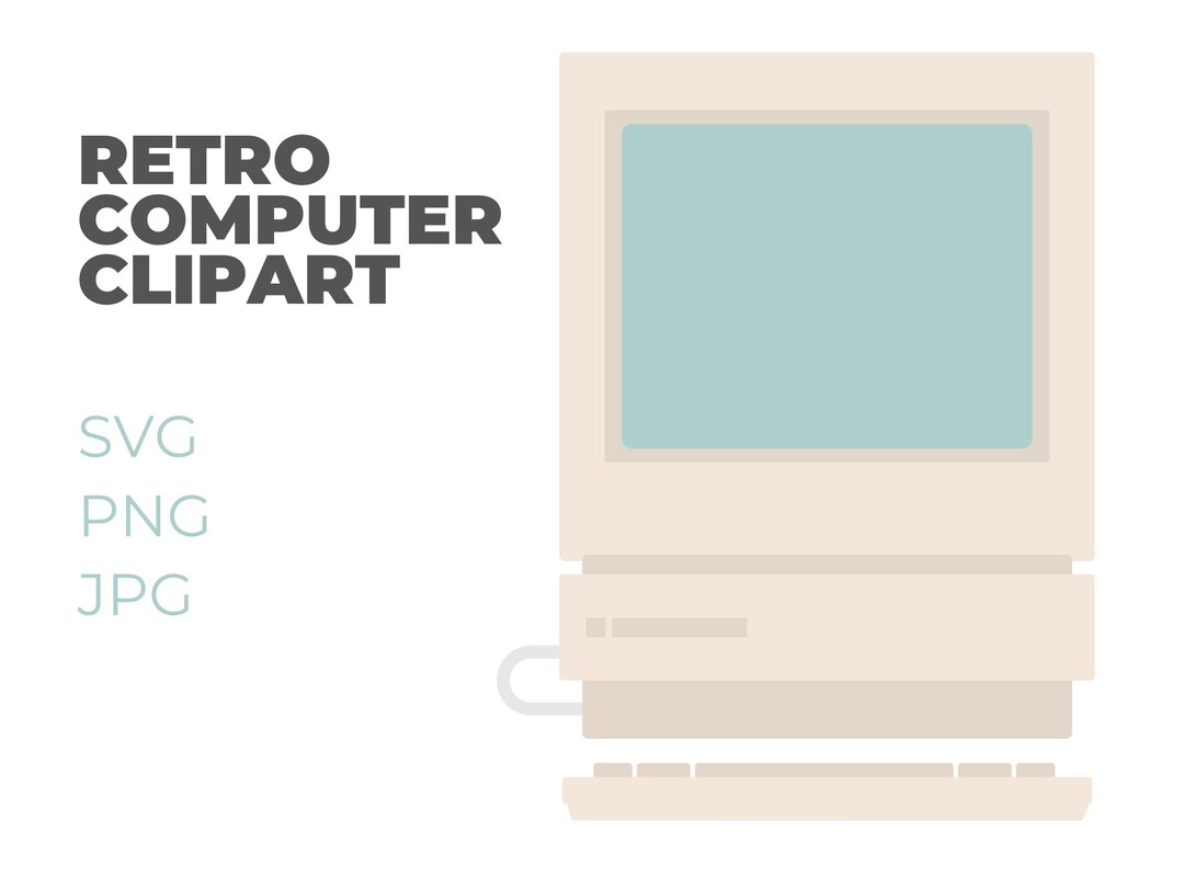Retro Computer Clipart SVG, 90s Nostalgia Design Includes Svg, Png ...