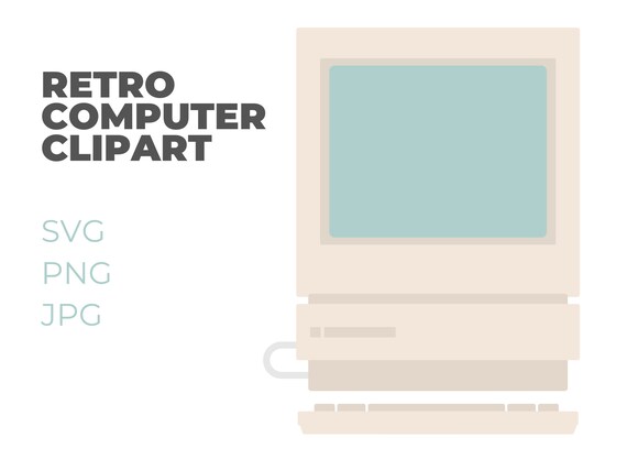 Retro Computer Clipart SVG 90s Nostalgia Design Includes Svg - Etsy