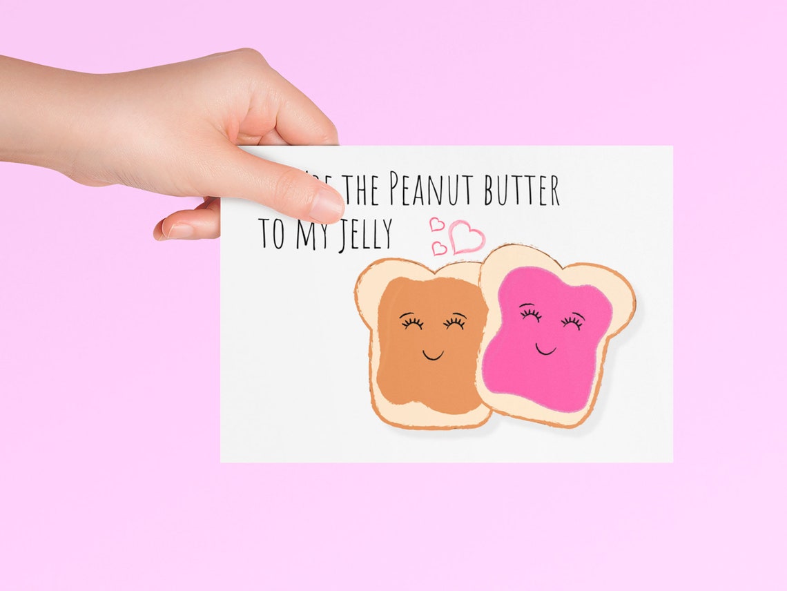 LGBTQ Valentine's Day Card for Her & Her, Peanut Butter to My Jelly Gay ...