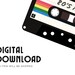 Cassette Tape SVG, PNG Clipart Files Retro Vintage 80s & 90s Design Old ...