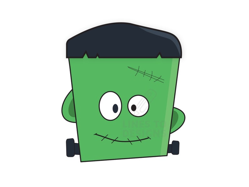 Halloween Frankenstein Clipart SVG Character, Digital Spooky Cute ...
