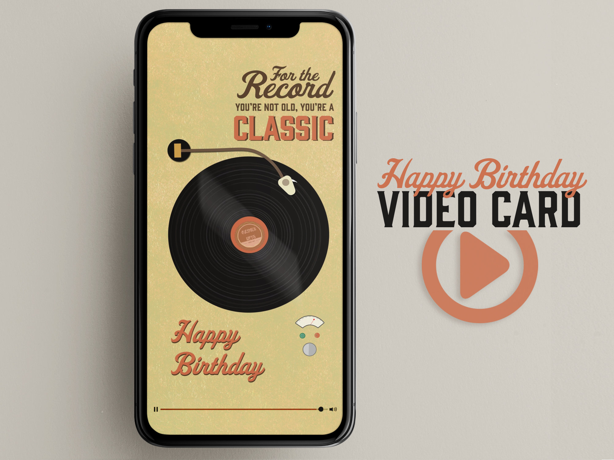 Animated Birthday Card Video Vintage Animated Record Player Greeting ...