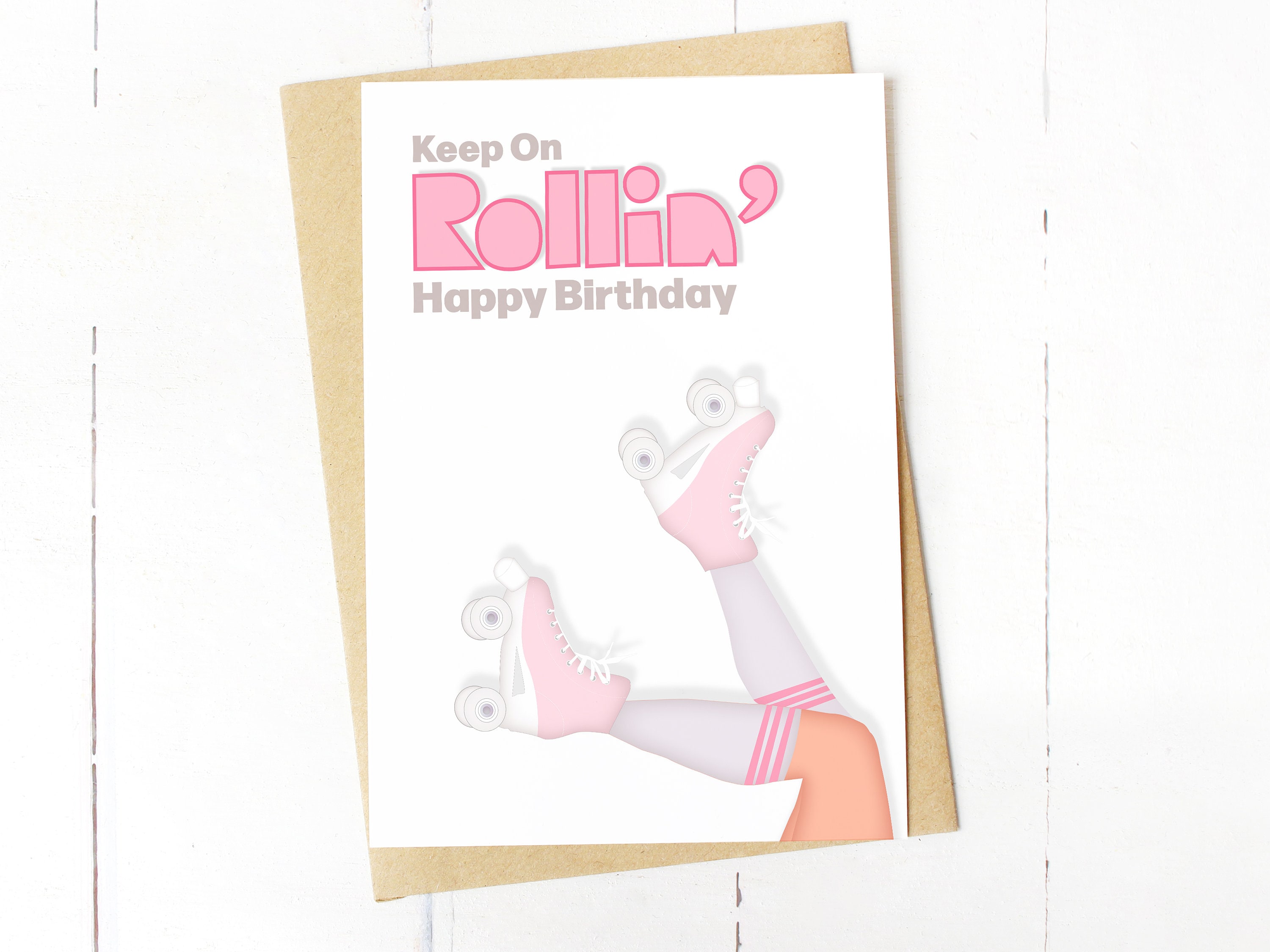 Printable Happy Birthday Card, Roller Skate Birthday Card Printable ...