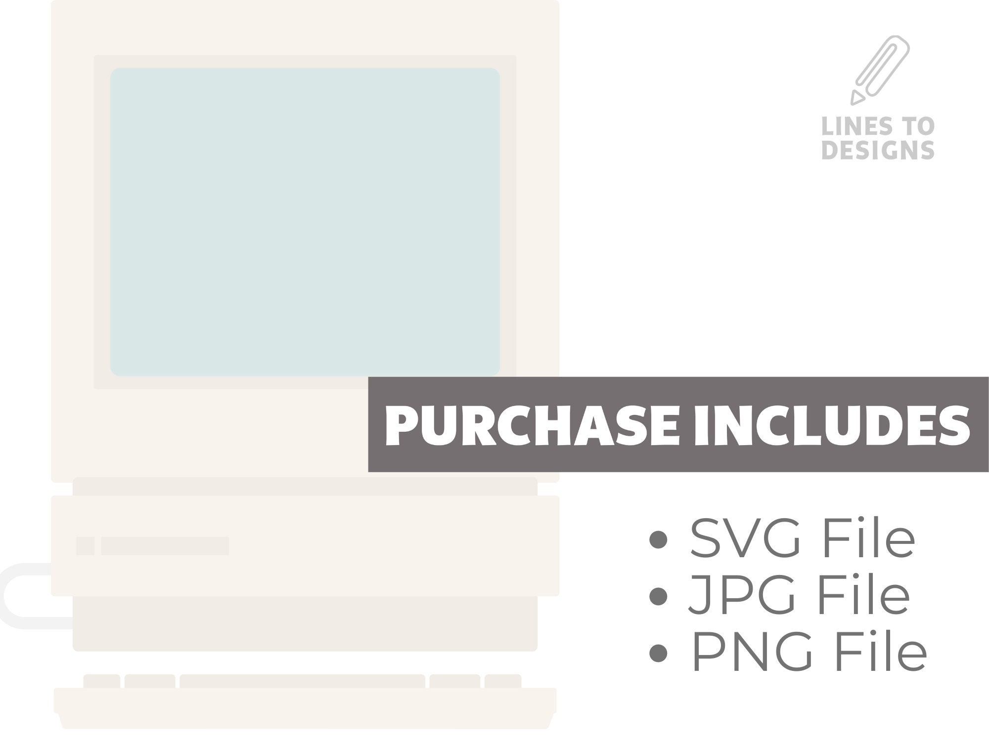 Retro Computer Clipart SVG 90s Nostalgia Design Includes Svg - Etsy UK