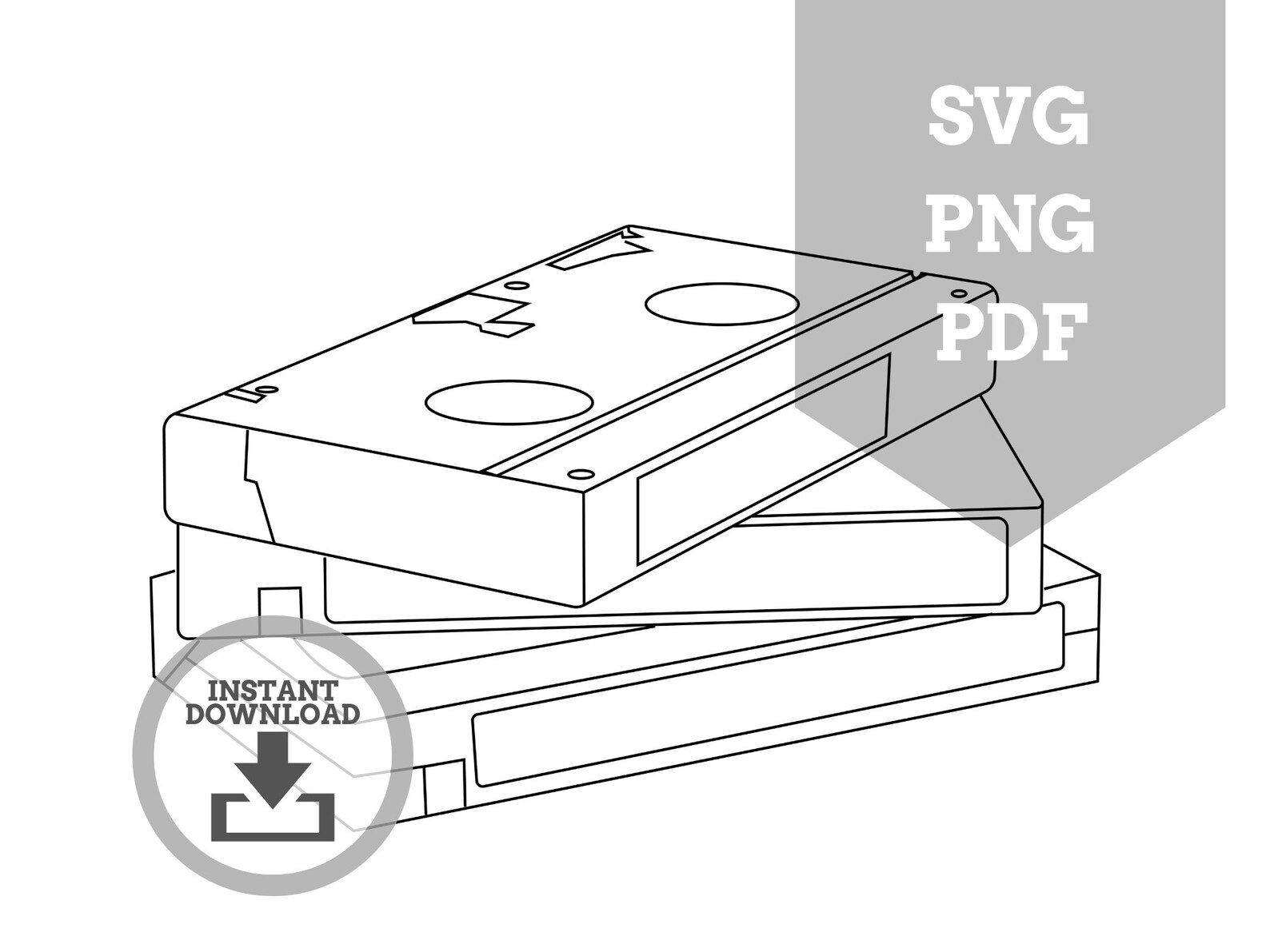 VHS Svg Files | Retro 80s, 90s Vintage Stack VHS Tapes | Svg 90s ...
