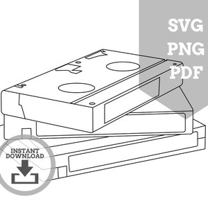 VHS Svg Files | Retro 80s, 90s Vintage Stack VHS Tapes | Svg 90s ...
