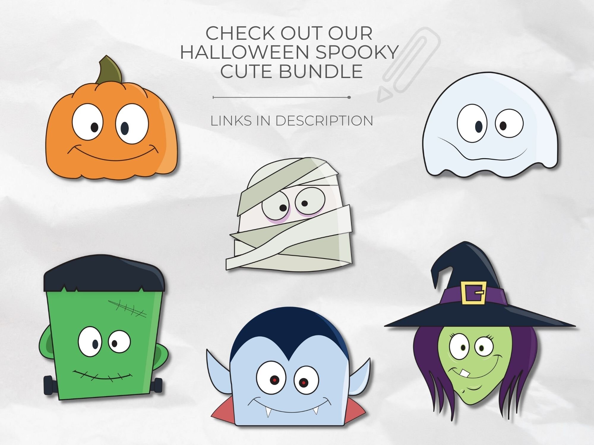 Halloween Frankenstein Clipart SVG Character, Digital Spooky Cute ...