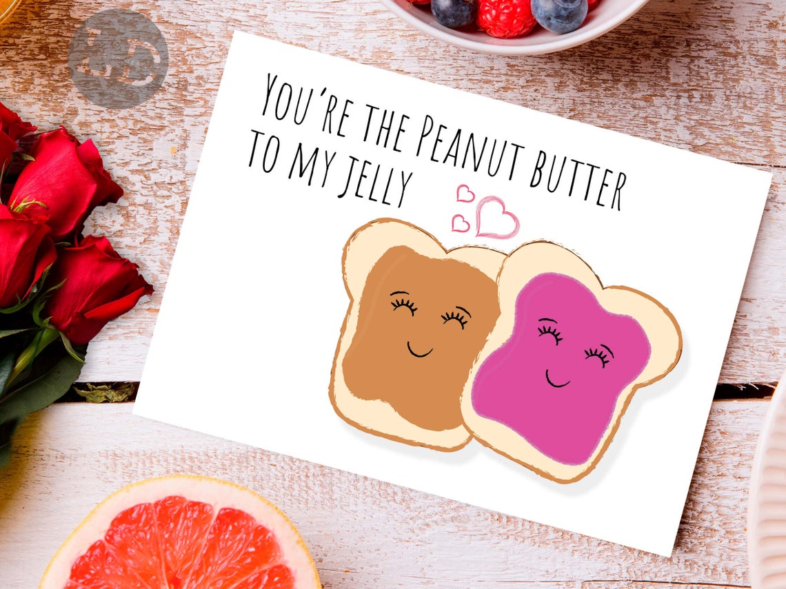 LGBTQ Valentine's Day Card for Her & Her, Peanut Butter to My Jelly Gay ...