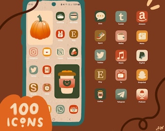 Winter Themed Ios & Android App Icon Pack | 100 Hand Drawn App Icons ...