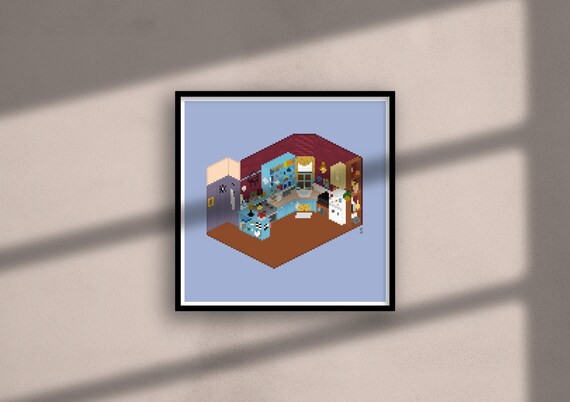 Printable Friends Tv Show Pixel Wall Art Monica's - Etsy