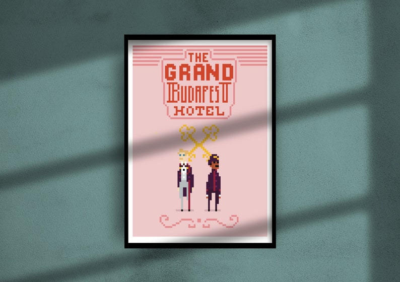 Printable the Grand Budapest Hotel Pixel Wall Art INSTANT - Etsy