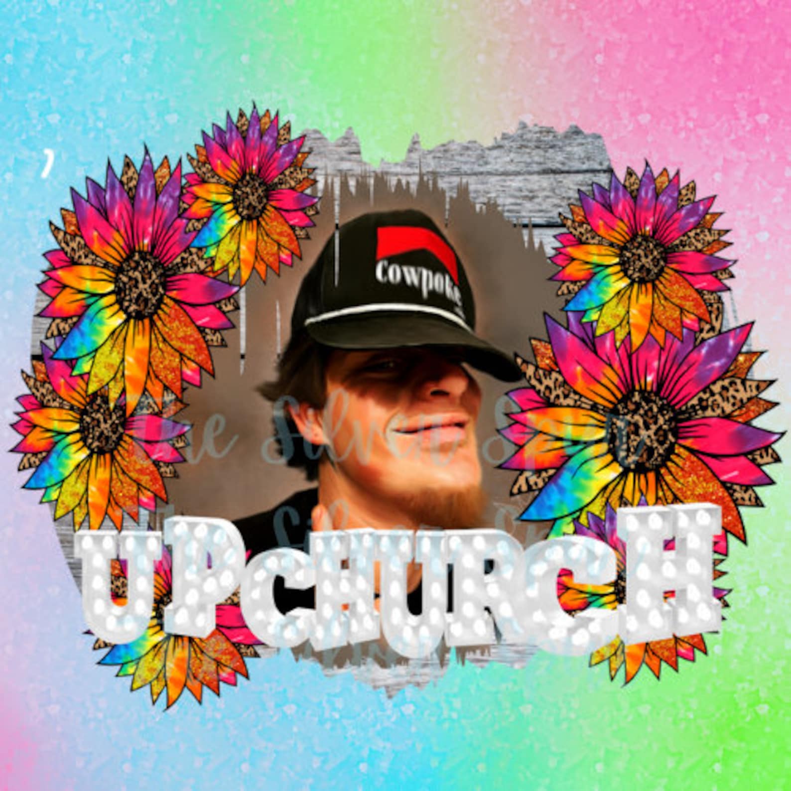 Sunflower Neon Upchurch PNG Sublimation - Etsy