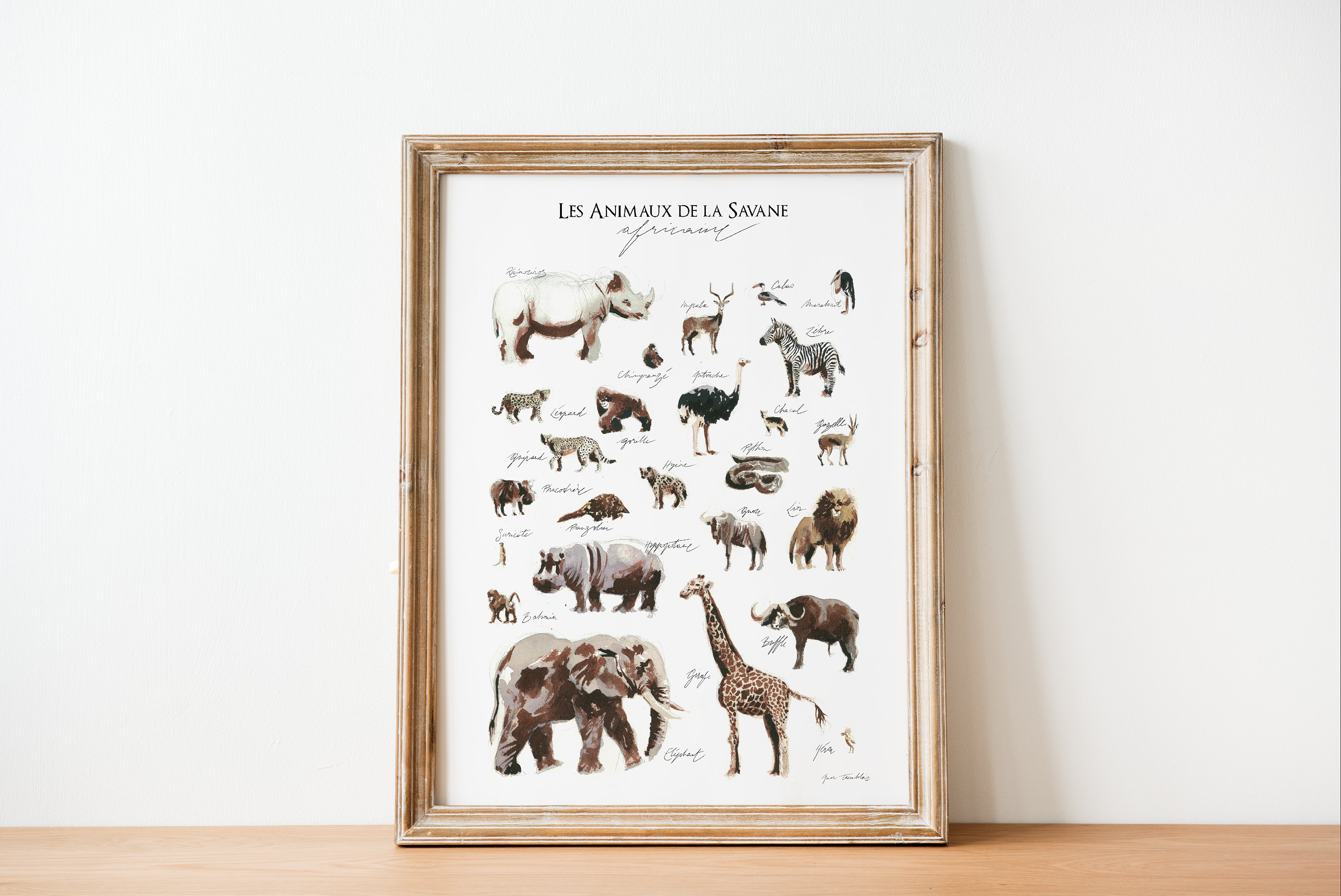 Poster Animals of the Savannah - Etsy