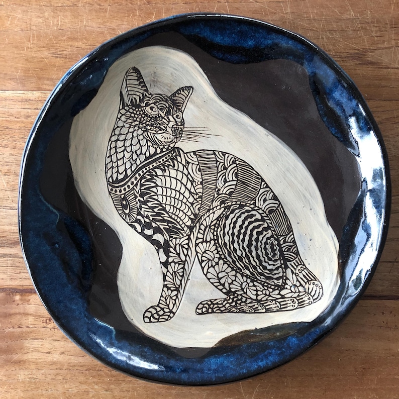 Handmade Ceramics Cat Plate - Etsy