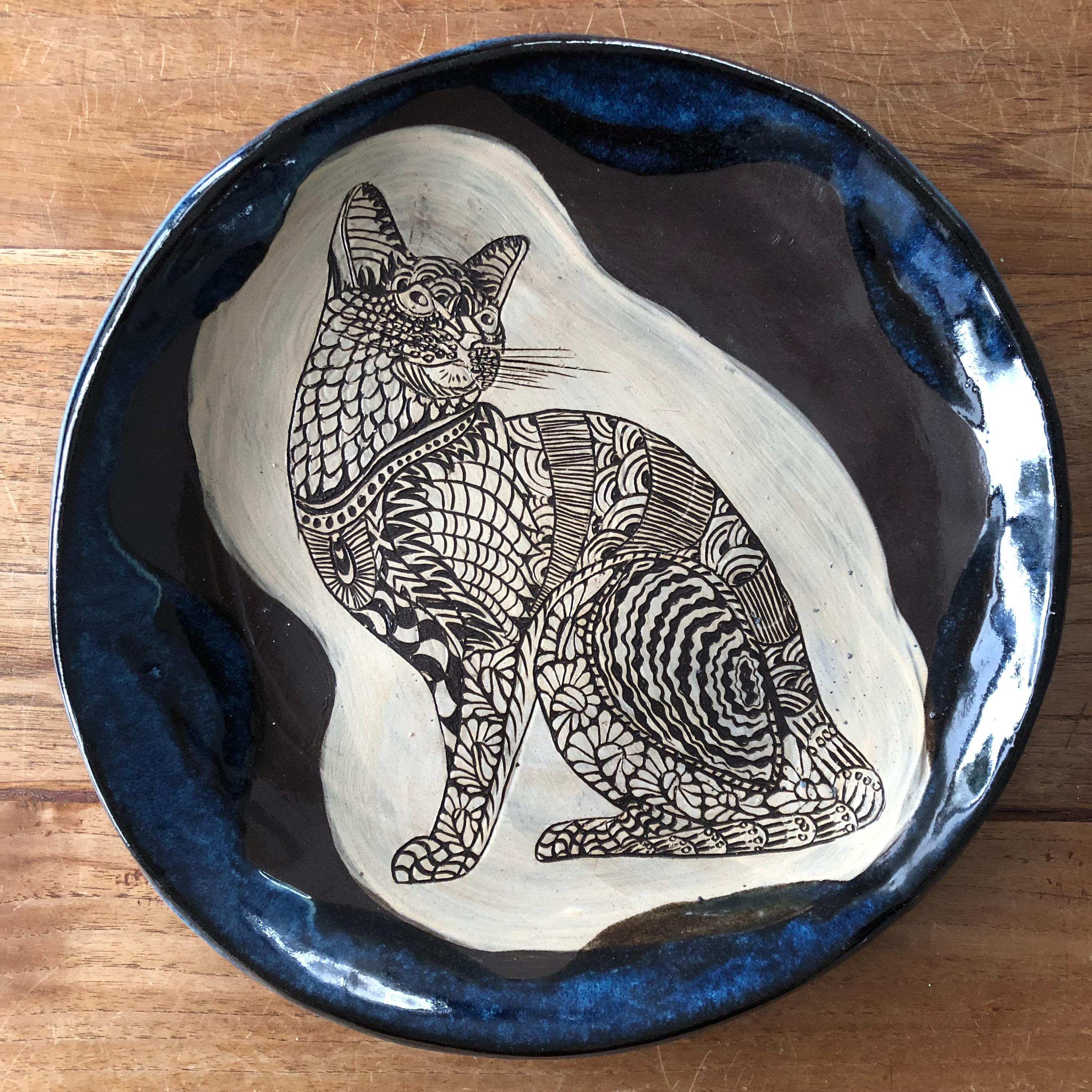 Handmade Ceramics Cat Plate - Etsy