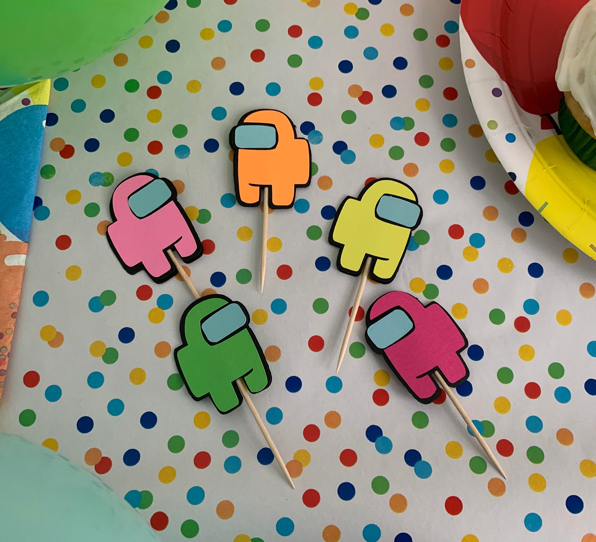 Among Us Theme Cupcake Topper, Kids Cake Topper, Among Us Birthday ...