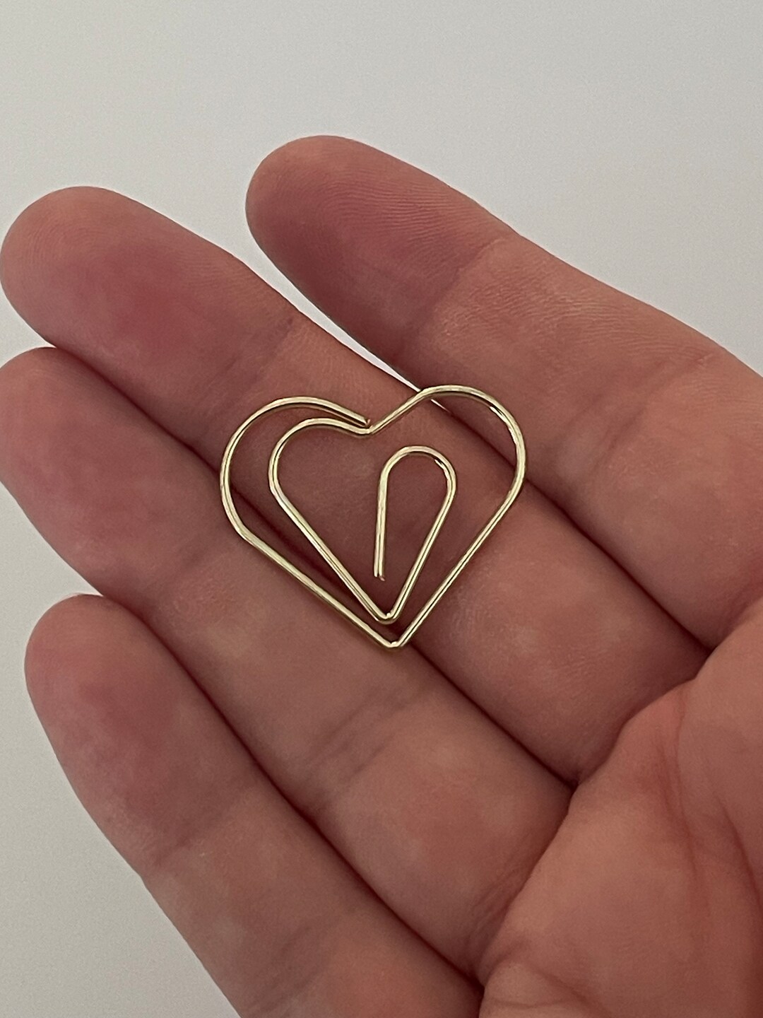 Cute Metallic Paperclips Love Hearts Rose Gold Tone Shiny Back to ...