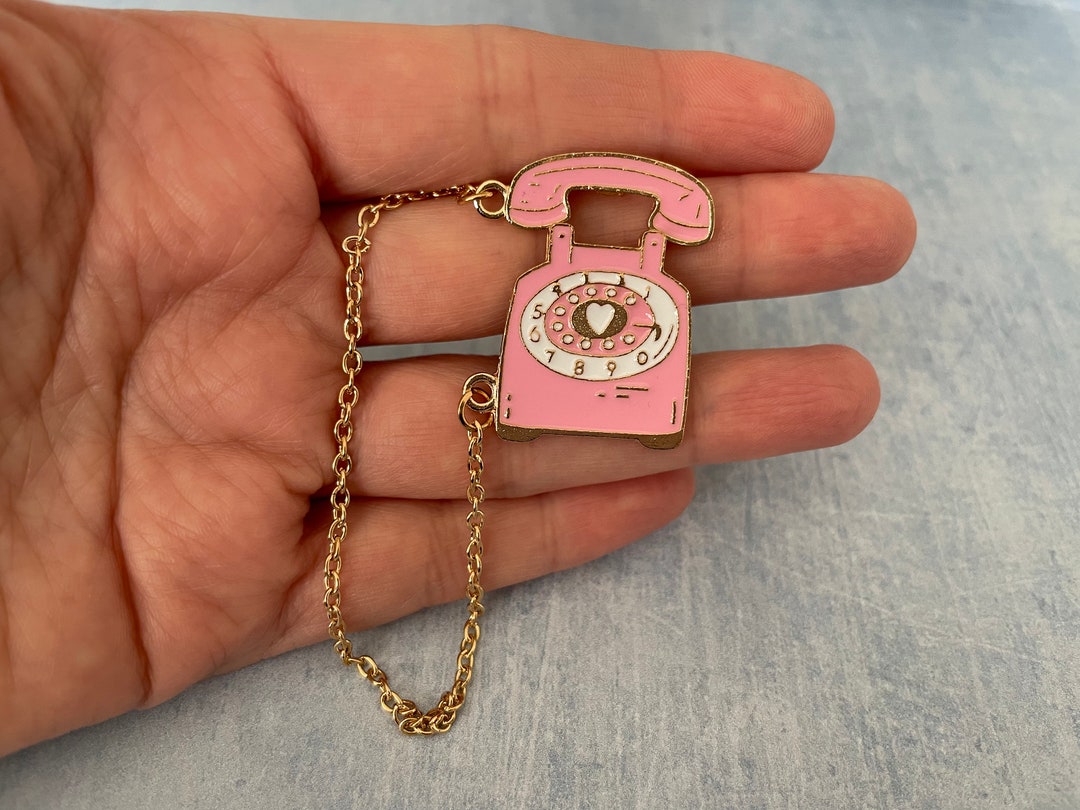 Vintage Throw Back Retro Lapel Pin Enamel Badge Rotary Dial Old School ...