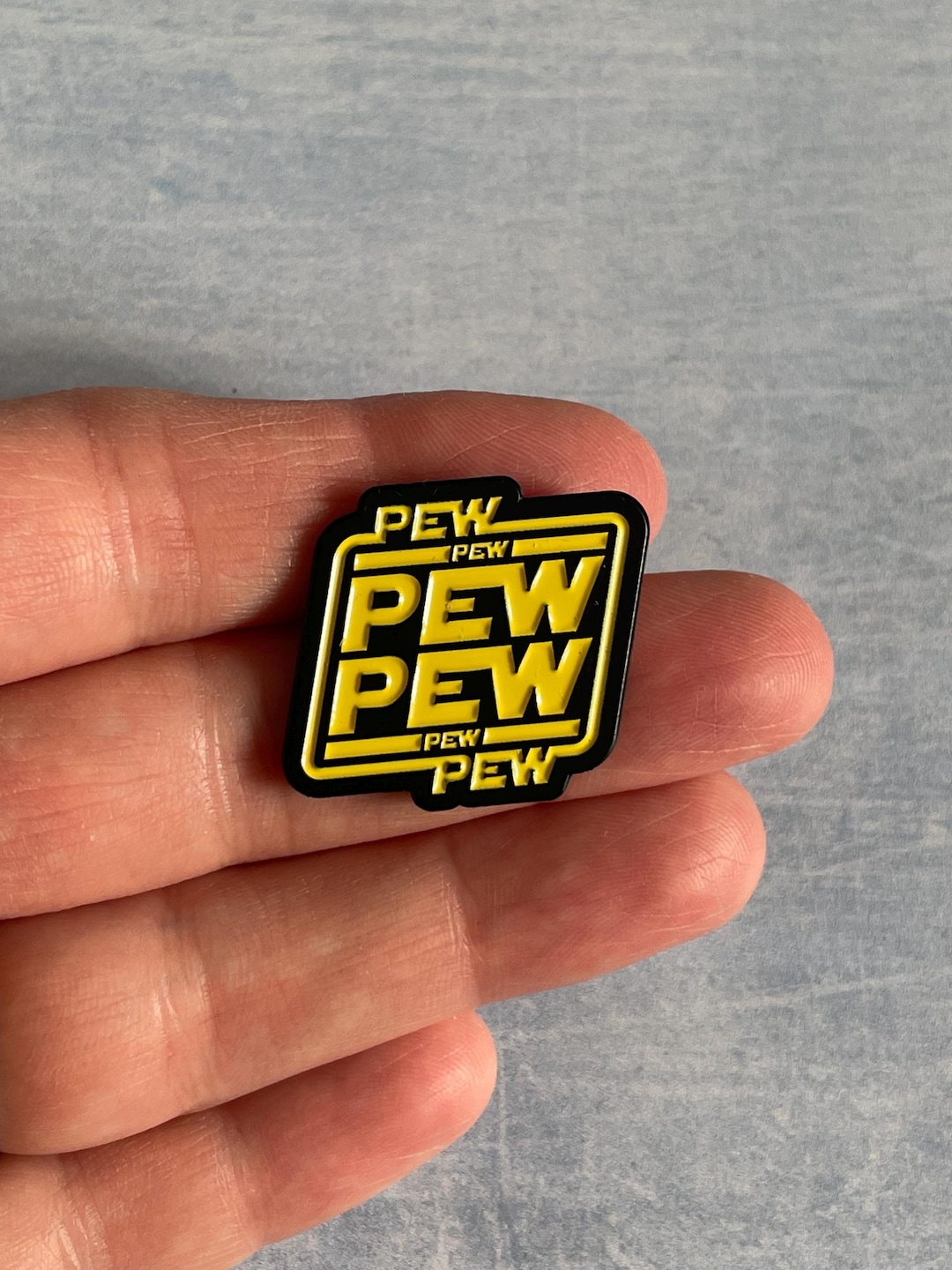 Pew Pew Pew Enamel Pin - 80s/90s Retro Toy Gun Badge - Etsy