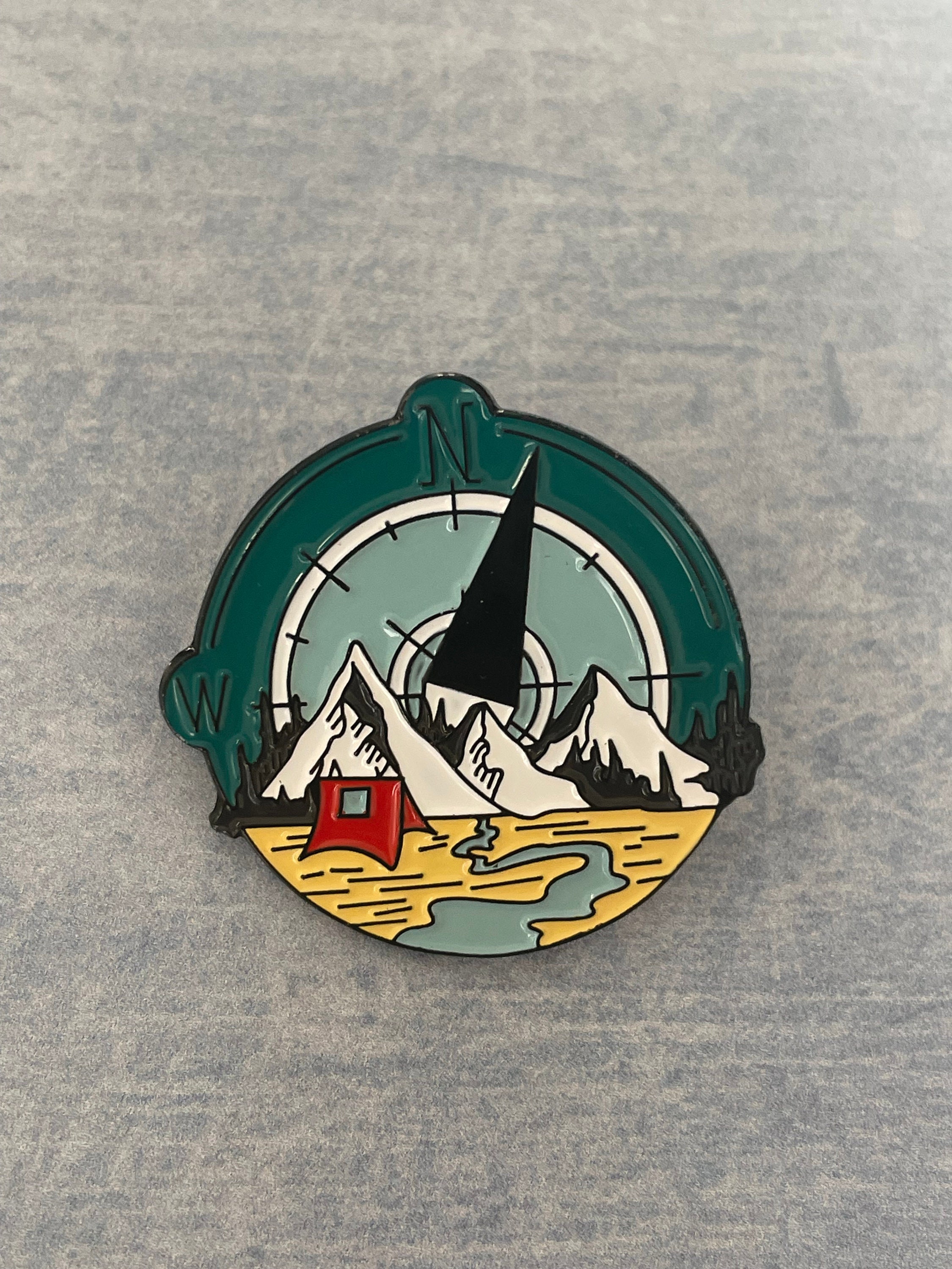 Explorer Adventurer Map Camping Compass Canoe Whales Mountain - Etsy