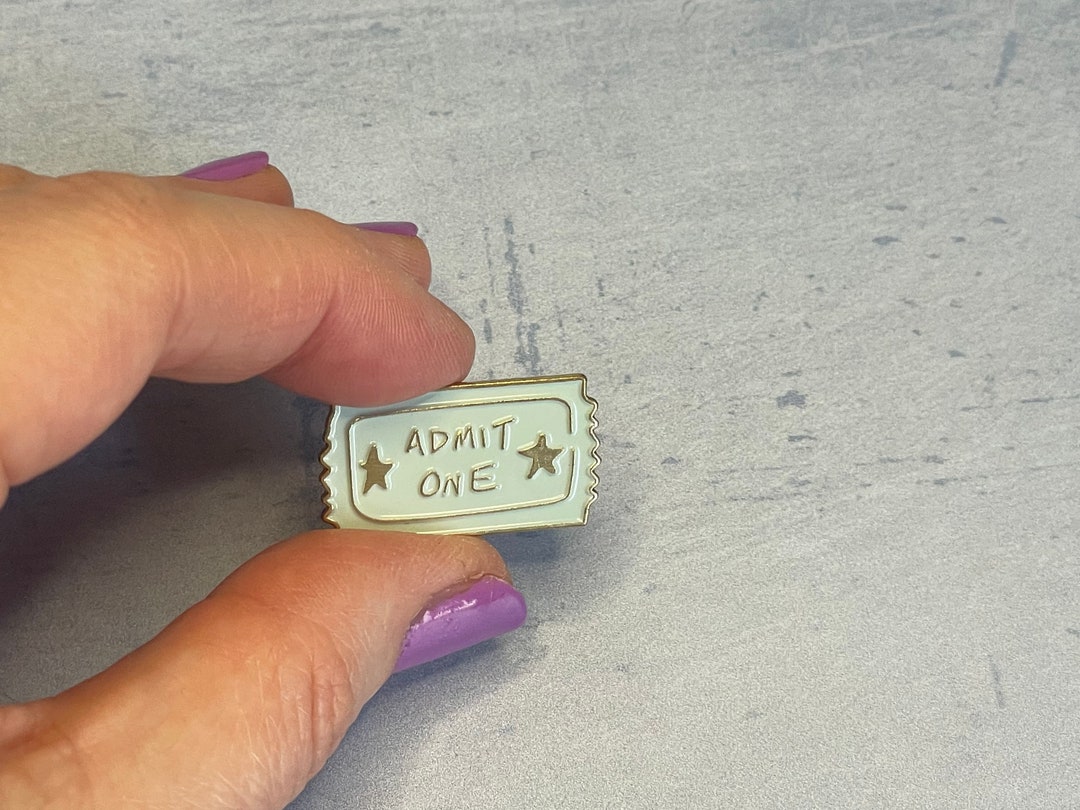 Admit One Ticket Enamel Pin Badge: Retro 80s 90s Nostalgia - Etsy