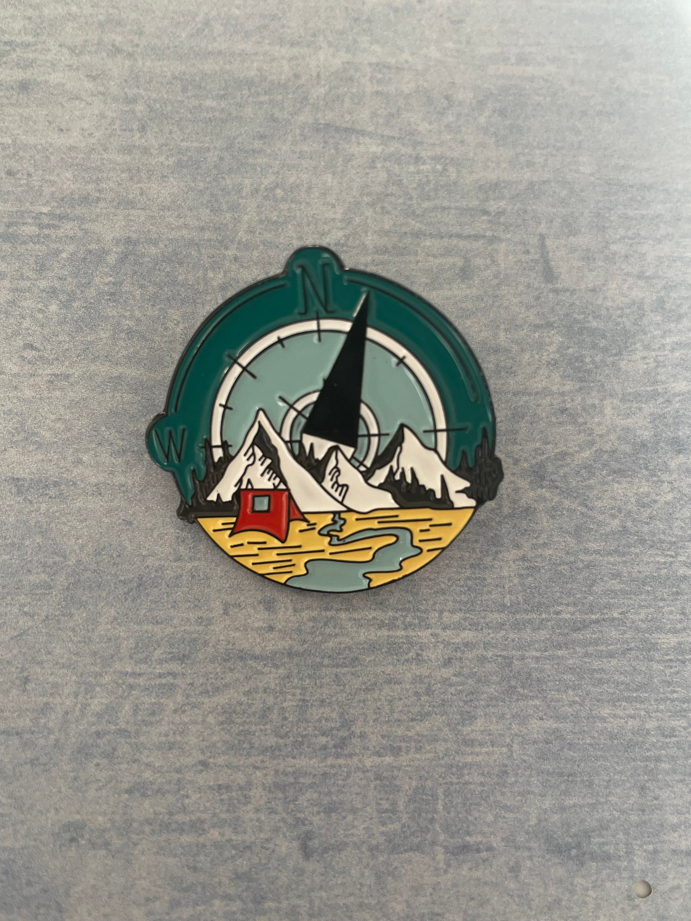 Explorer Adventurer Map Camping Compass Canoe Whales Mountain - Etsy