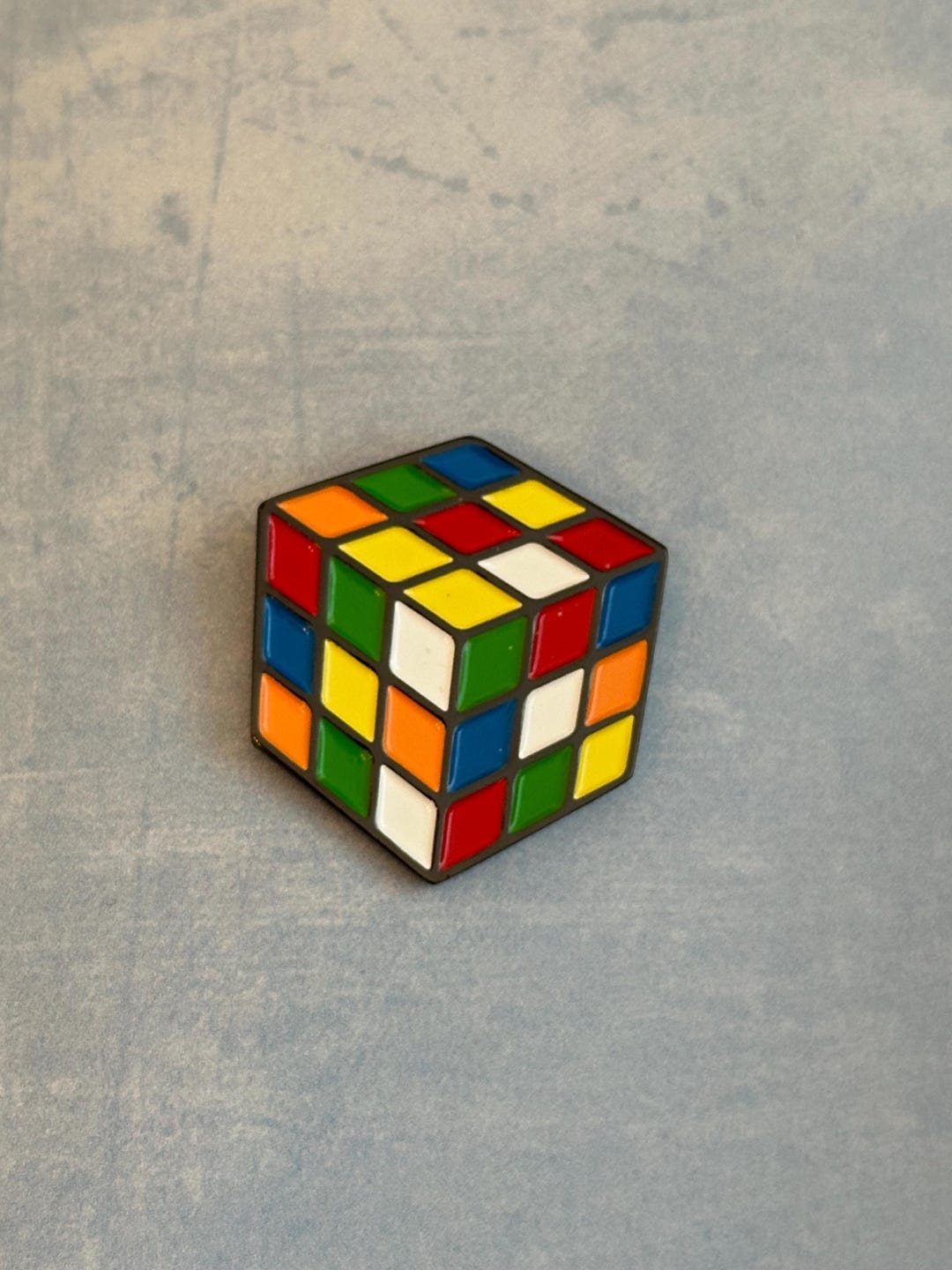 80s 90s Child Vintage Throw Back Retro Lapel Pin Enamel Badge Rubik’s ...