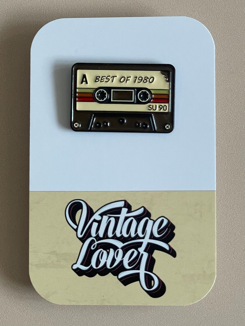 Retro 80s Mix Tape Enamel Pin: Nostalgic Music Lapel Badge - Etsy