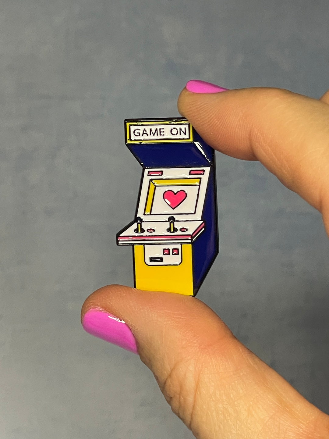 80s 90s Child Vintage Throw Back Retro Lapel Pin Enamel Badge Arcade ...