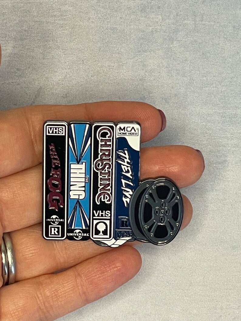 80s/90s Horror Movie VHS Reel Enamel Lapel Pin Badge - Etsy UK