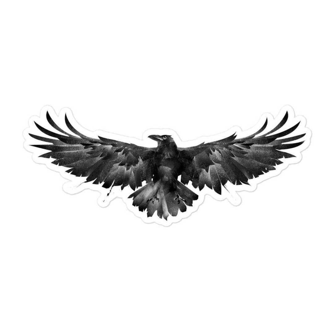 Crow Vinyl Sticker for Laptop, Tumbler, Skateboard, Phone, Etc - Etsy