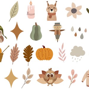 Boho Autumn Clipart,autumn Clipart,boho Fall Floral,fall Clipart ...