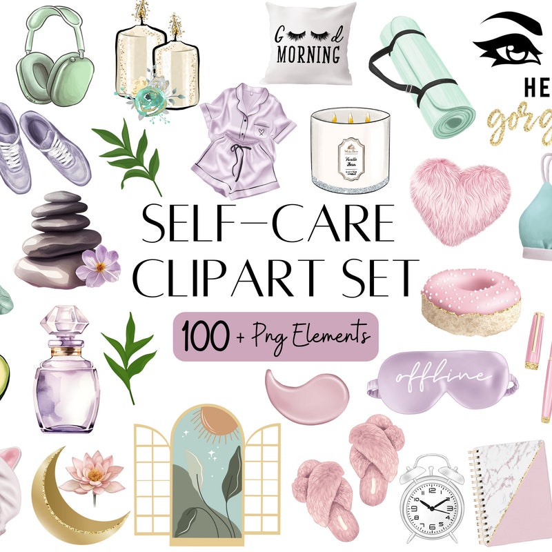 Self Care Clipart - Etsy