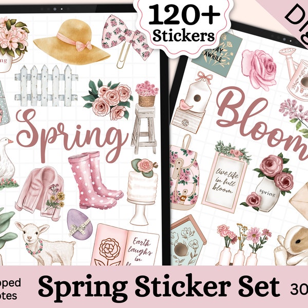 Spring Stickers - Etsy