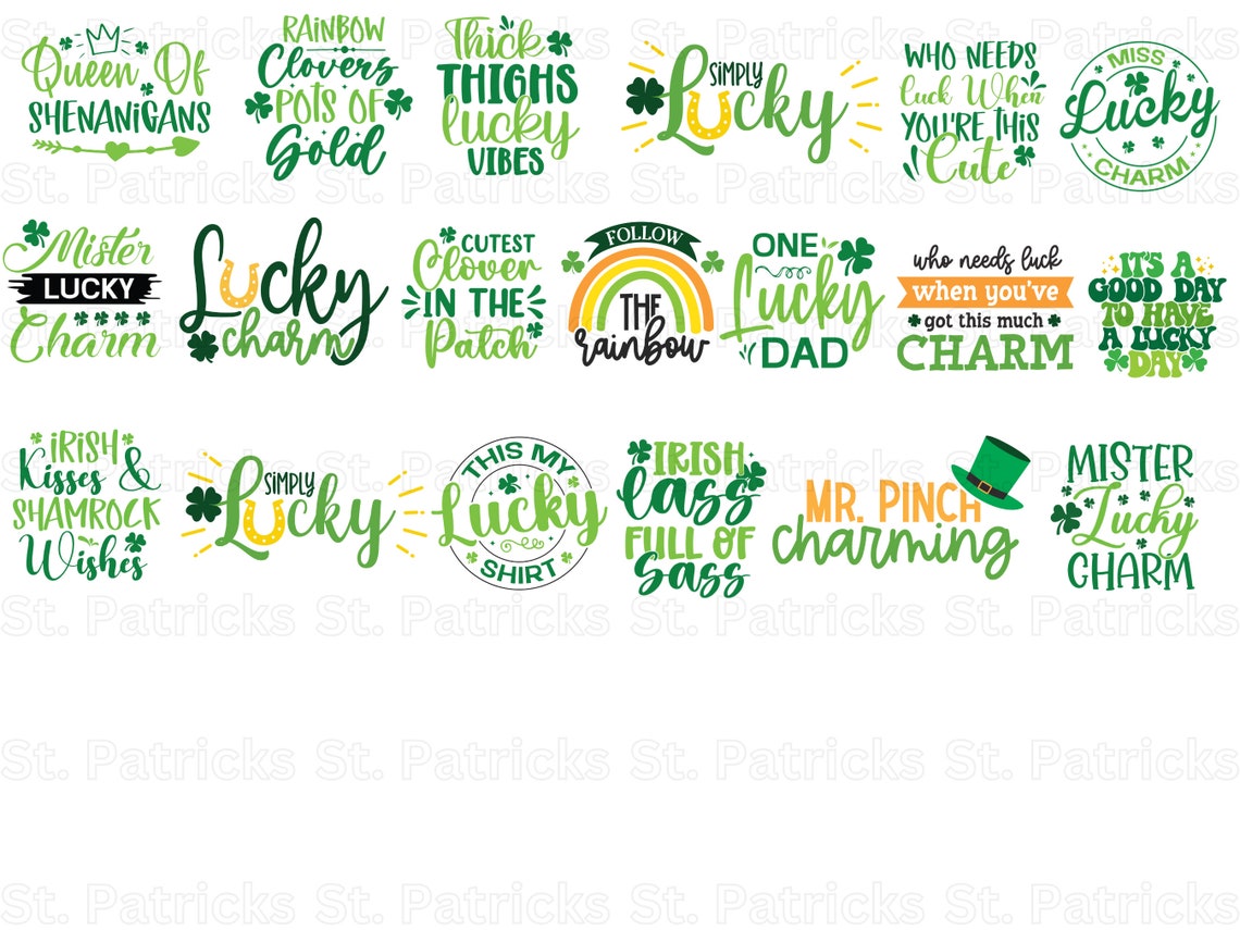 St Patricks Day Svg Bundle,st Patricks Day Svg Bundle Pack,st Patty's ...