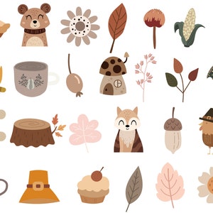 Boho Autumn Clipart,autumn Clipart,boho Fall Floral,fall Clipart ...