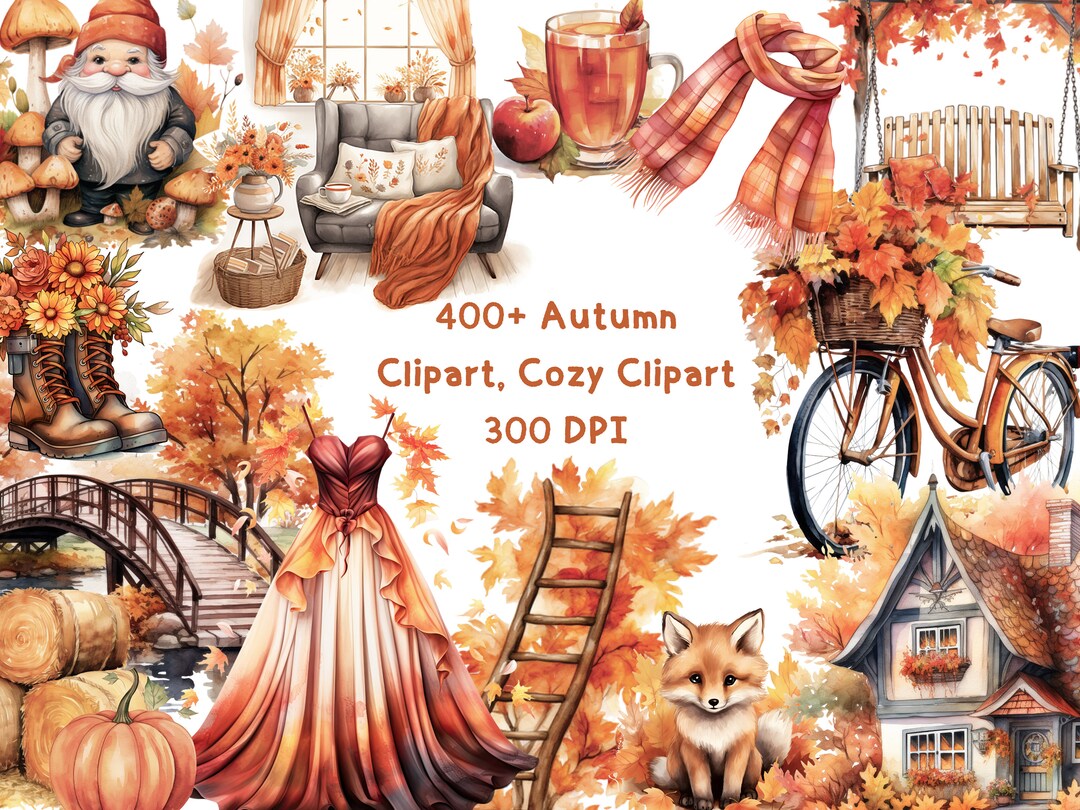 Autumn Clipartautumn Clipart300 Dpi300 Clipart - Etsy