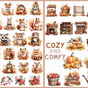 Autumn Clipart,autumn Clipart,300 Dpi,300 Clipart Images,watercolor ...