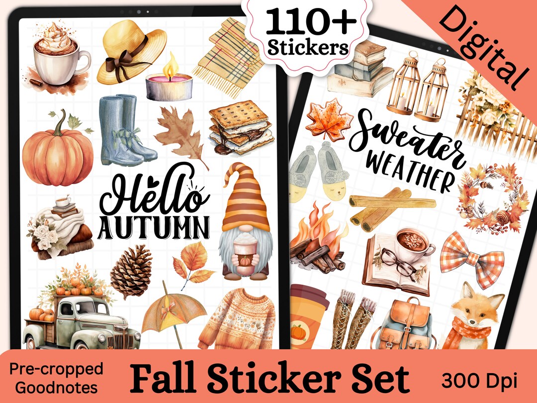 Fall Digital Goodnotes Stickers Digital Fall Autumn Goodnotes ...
