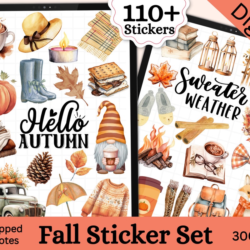 Autumn Stickers - Etsy