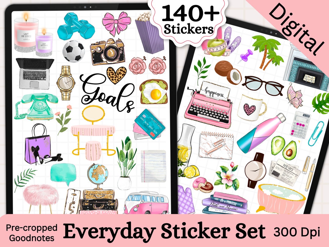 Digital Cute Everyday Goodnotes Stickers Lifestyle Planner Stickers ...